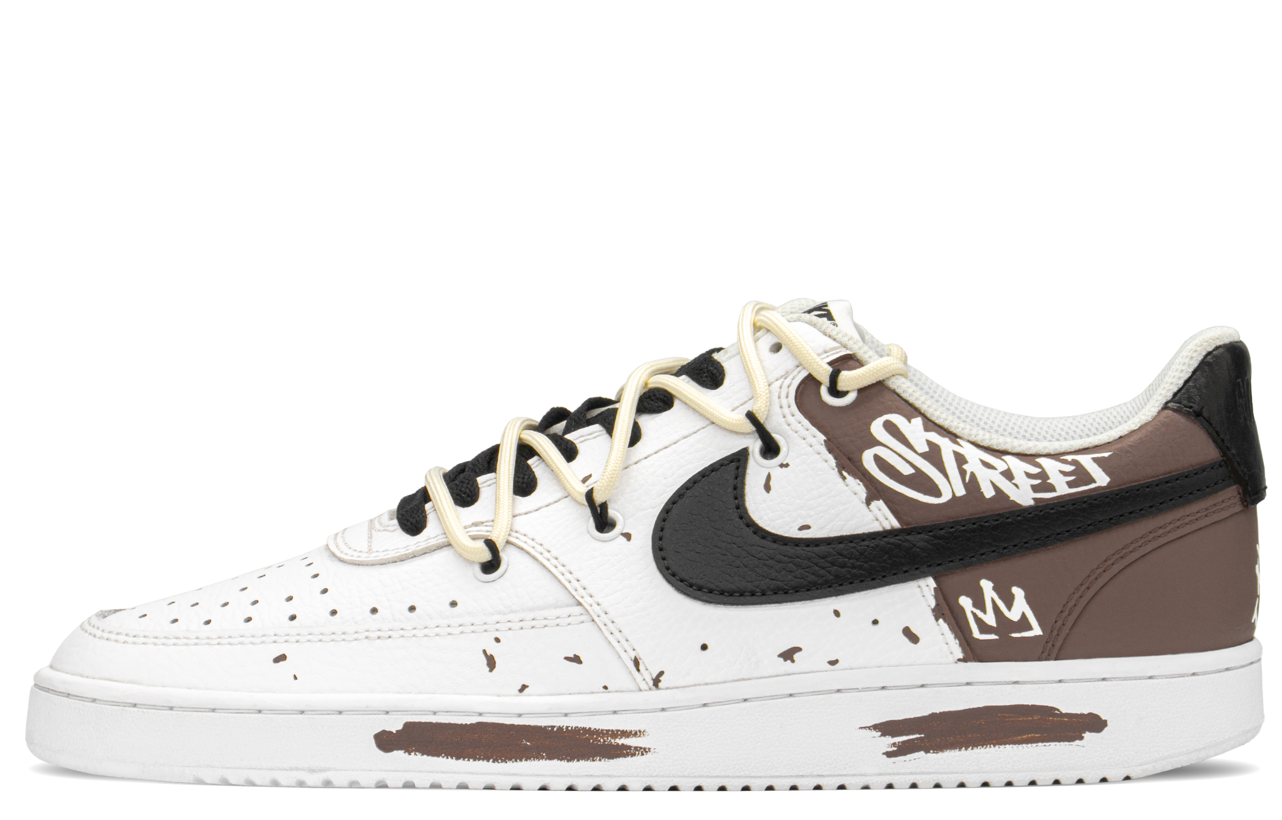 [Custom Shoes] Nike Court Vision 1 'Mocha Graffiti' - Novelship
