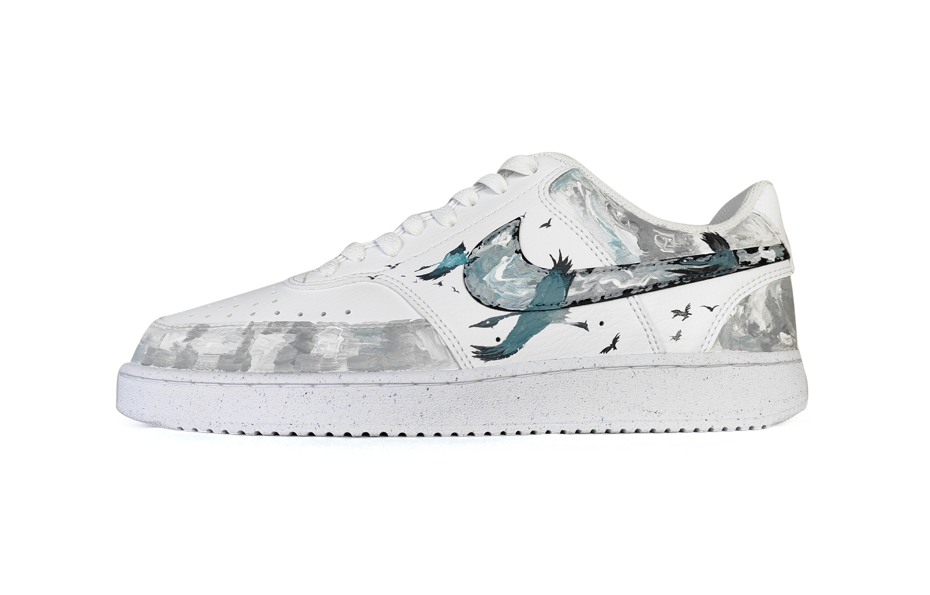 Buy [Custom Shoes] Nike Court Vision 1 Low 'Ink Cloud Grey' - Novelship