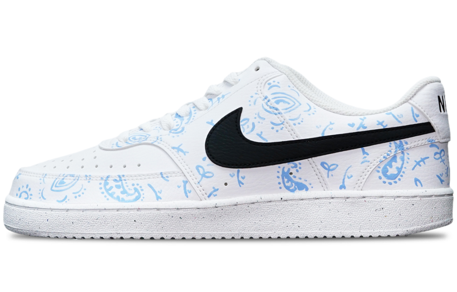 Buy [Custom Shoes] Nike Court Vision 1 Low 'Qinghua Ci Cashew Flower ...