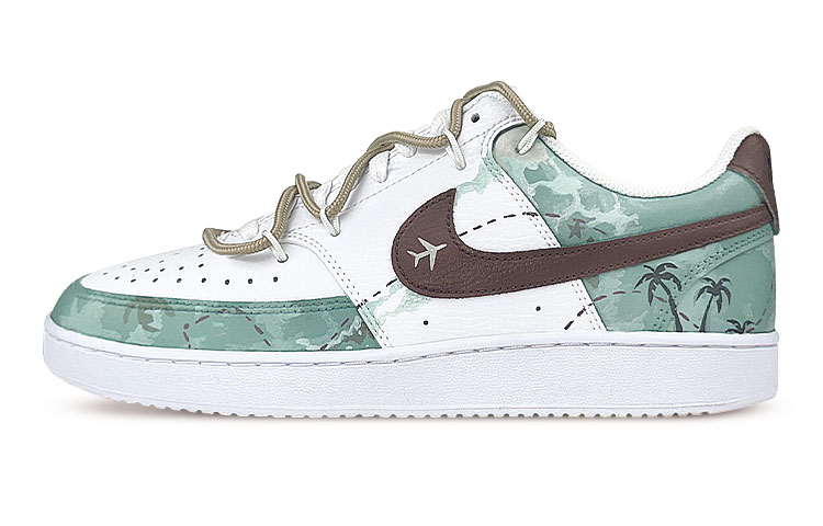 [Custom Shoes] Nike Court Vision Low 'Coconut Tree Graffiti' - Novelship