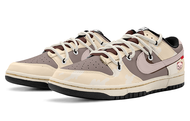 [Custom Shoes] Nike Dunk Low 'Brown Pink Cartoon Bear' - Novelship