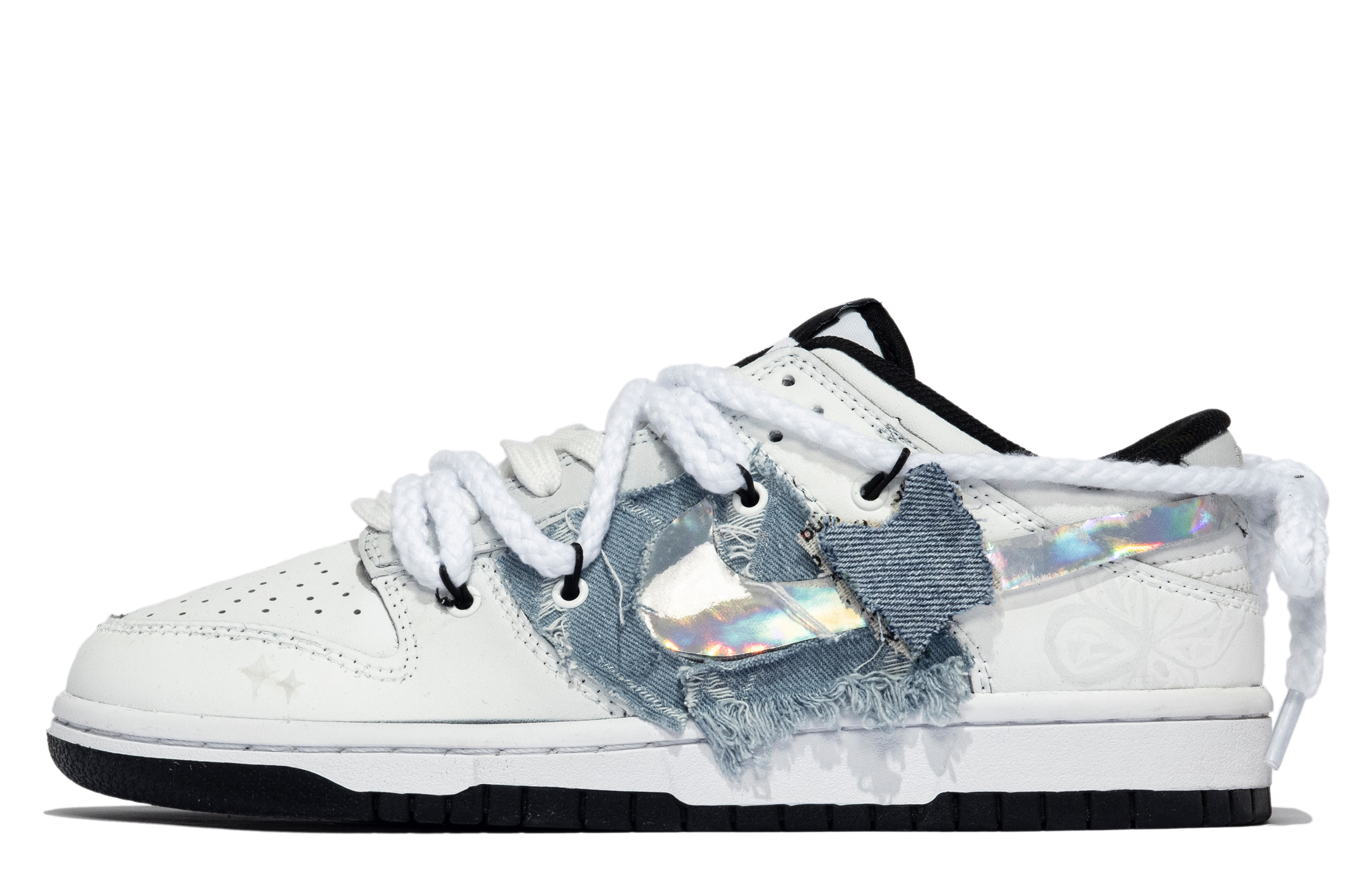 Buy [Custom Shoes] Nike Dunk Low 'Butterfly Denim' - Novelship