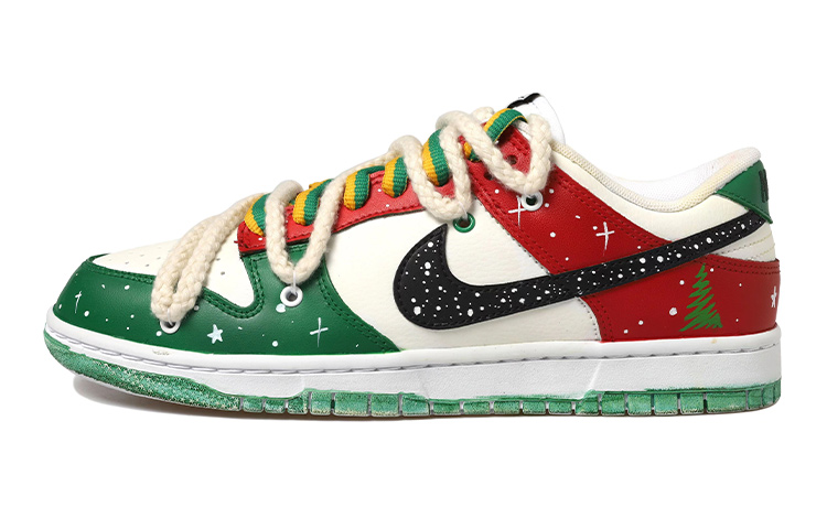 [Custom Shoes] Nike Dunk Low 'Christmas Tree White Red Green' - Novelship