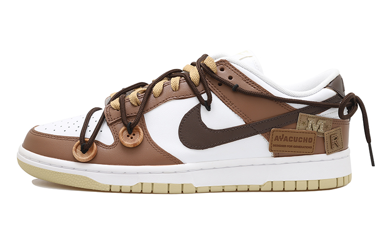 [Custom Shoes] Nike Dunk Low 'Coffee Button Deconstructed' - Novelship