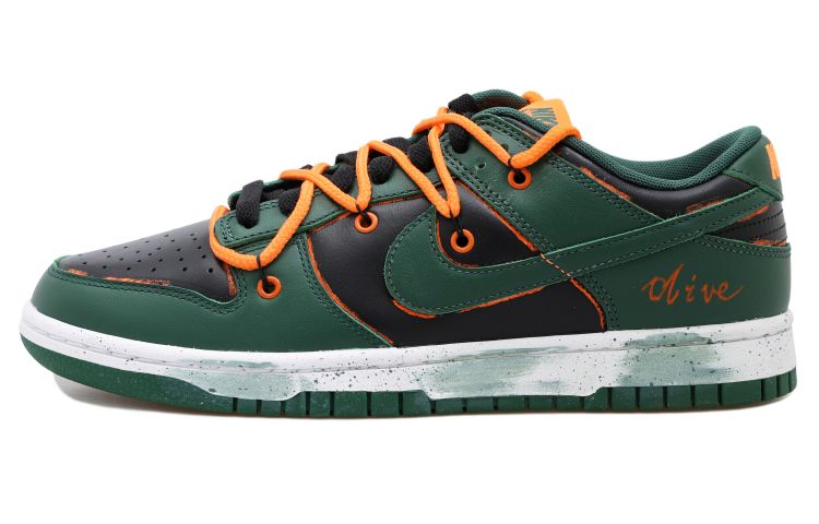 Buy [Custom Shoes] Nike Dunk Low 'Distressed Orange Stitch - Black ...