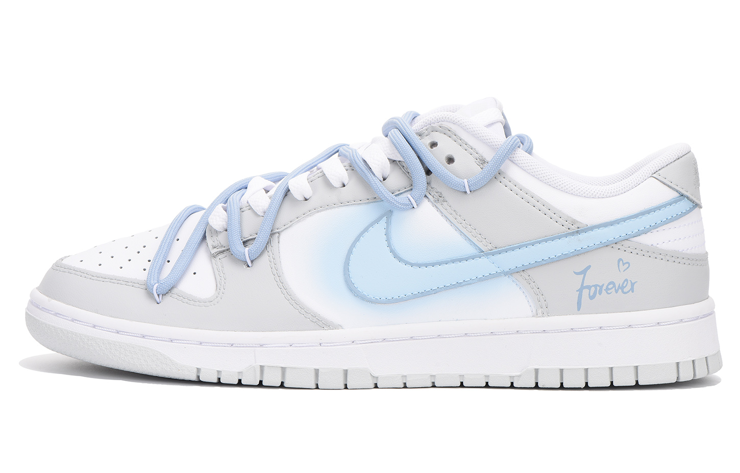 Buy [Custom Shoes] Nike Dunk Low 'Gradient Lettering Grey Blue' - Novelship