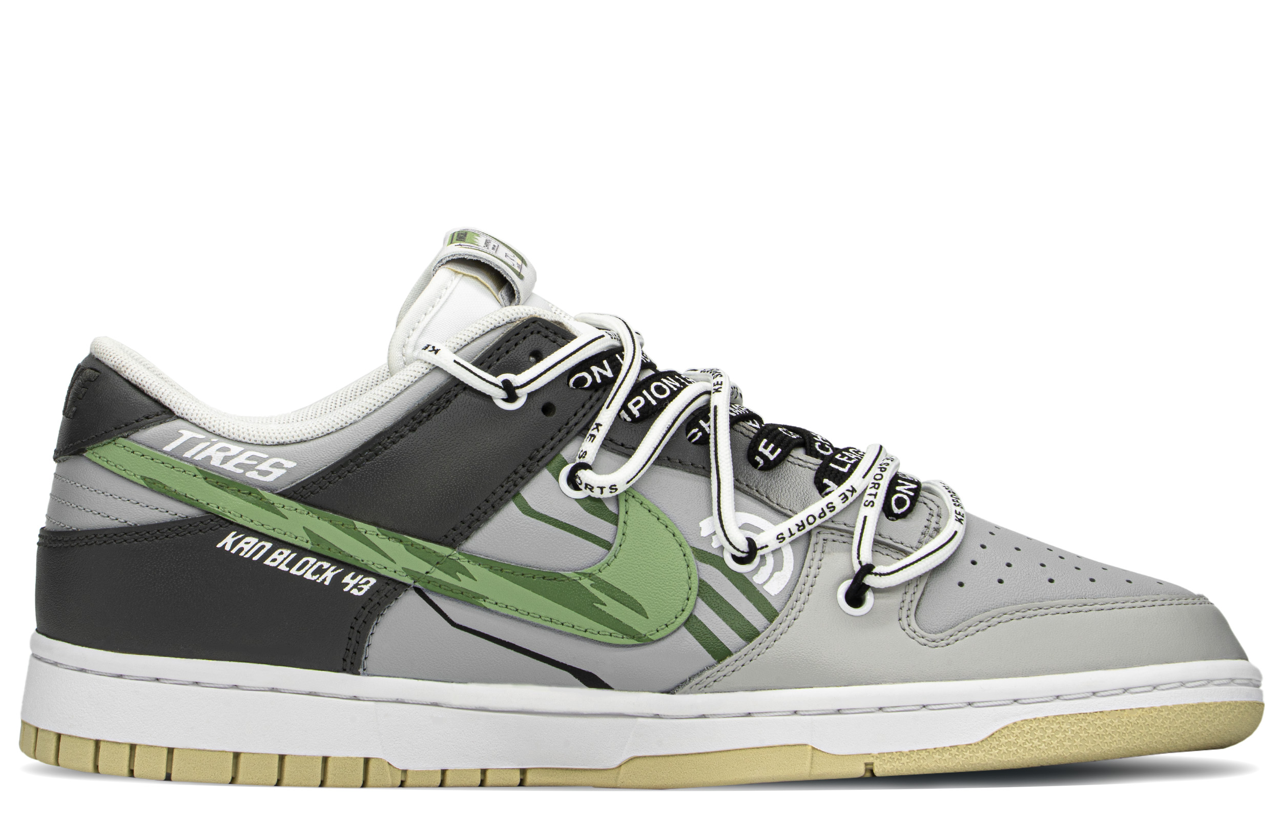 Buy [Custom Shoes] Nike Dunk Low 'Green Grey Black Racing Theme ...