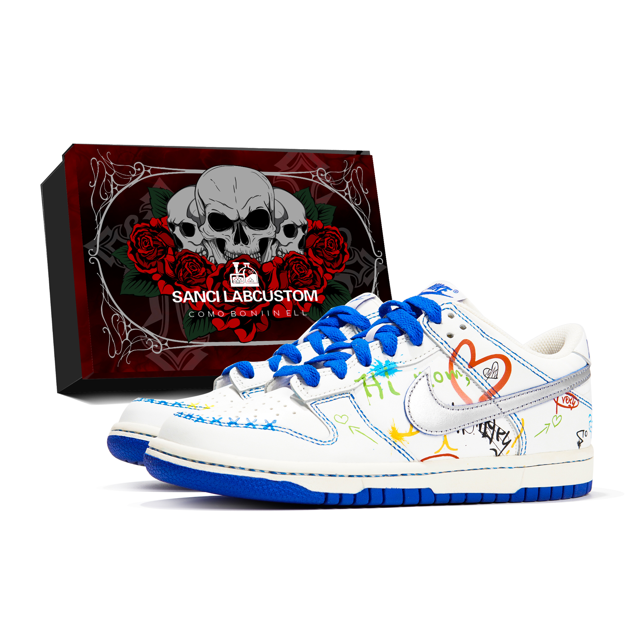 Buy [Custom Shoes] Nike Dunk Low 'Halloween Graffiti Stitch Doll ...