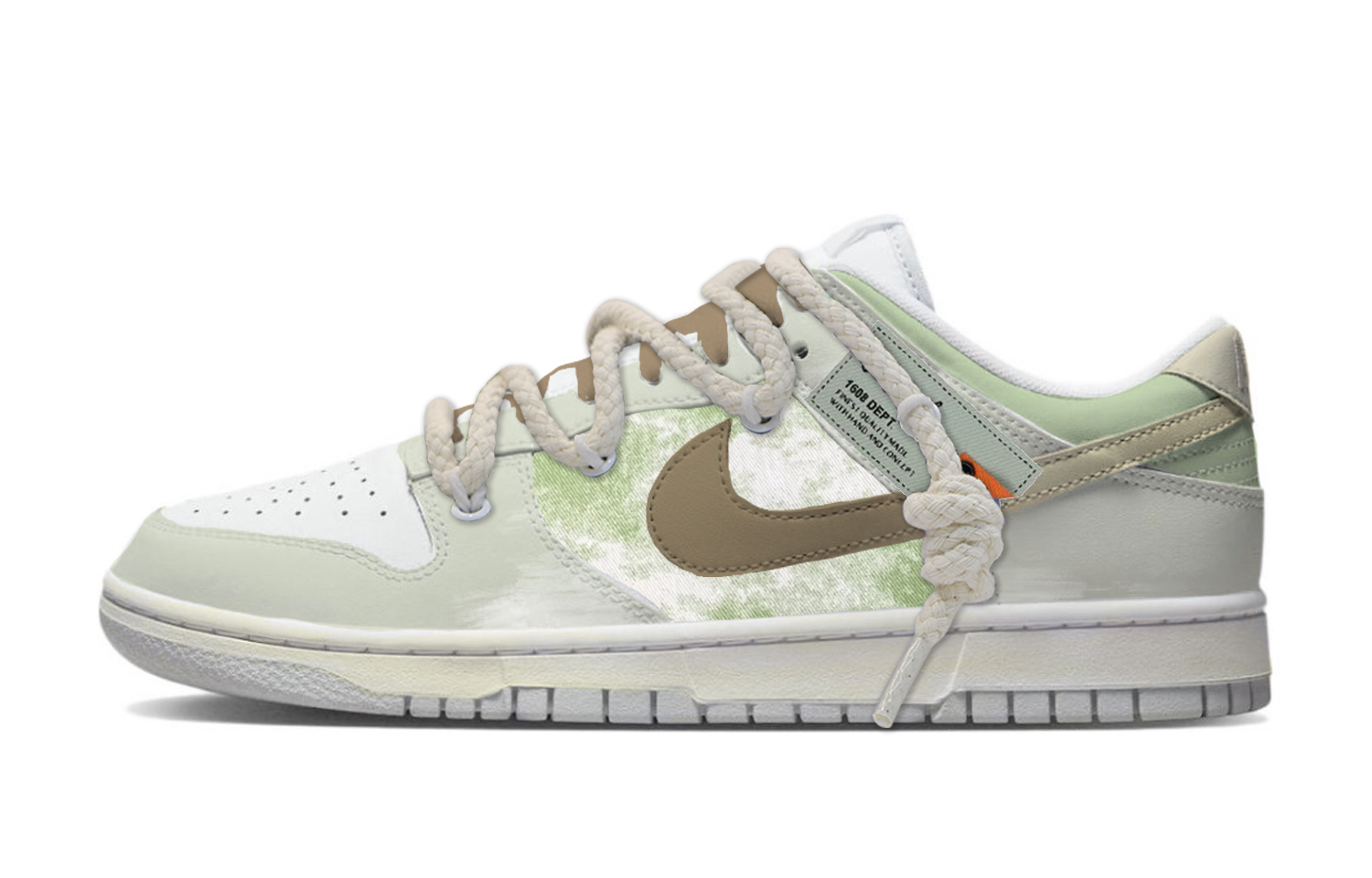 [Custom Shoes] Nike Dunk Low 'Matcha Milk Green' - Novelship