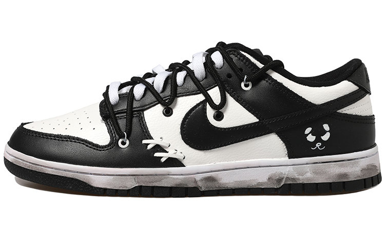 Buy [Custom Shoes] Nike Dunk Low 'Panda Distressed Black-White' - Novelship
