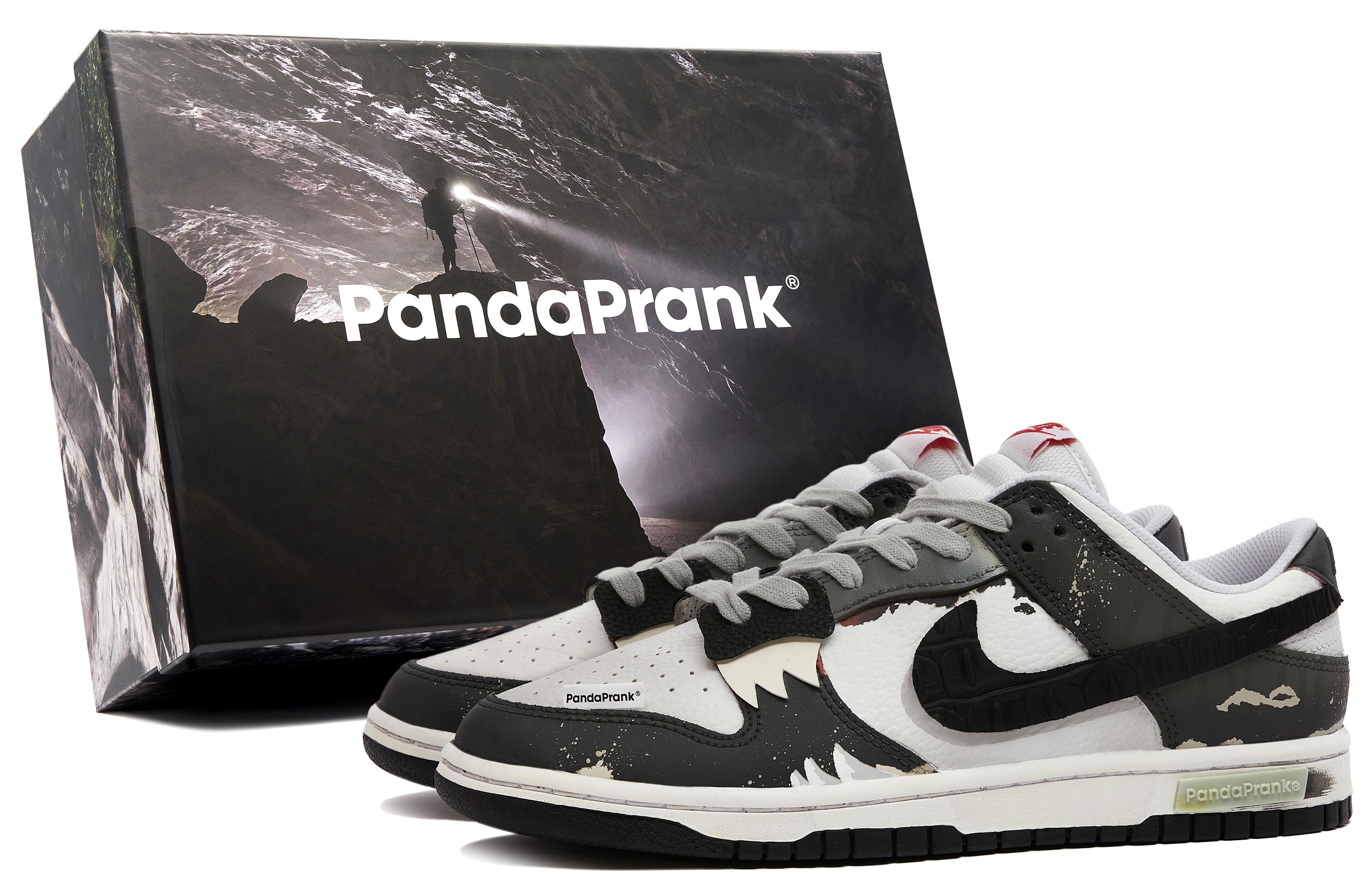 [Custom Shoes] Nike Dunk Low 'Panda Prank Jungle Black White' FB3354 ...