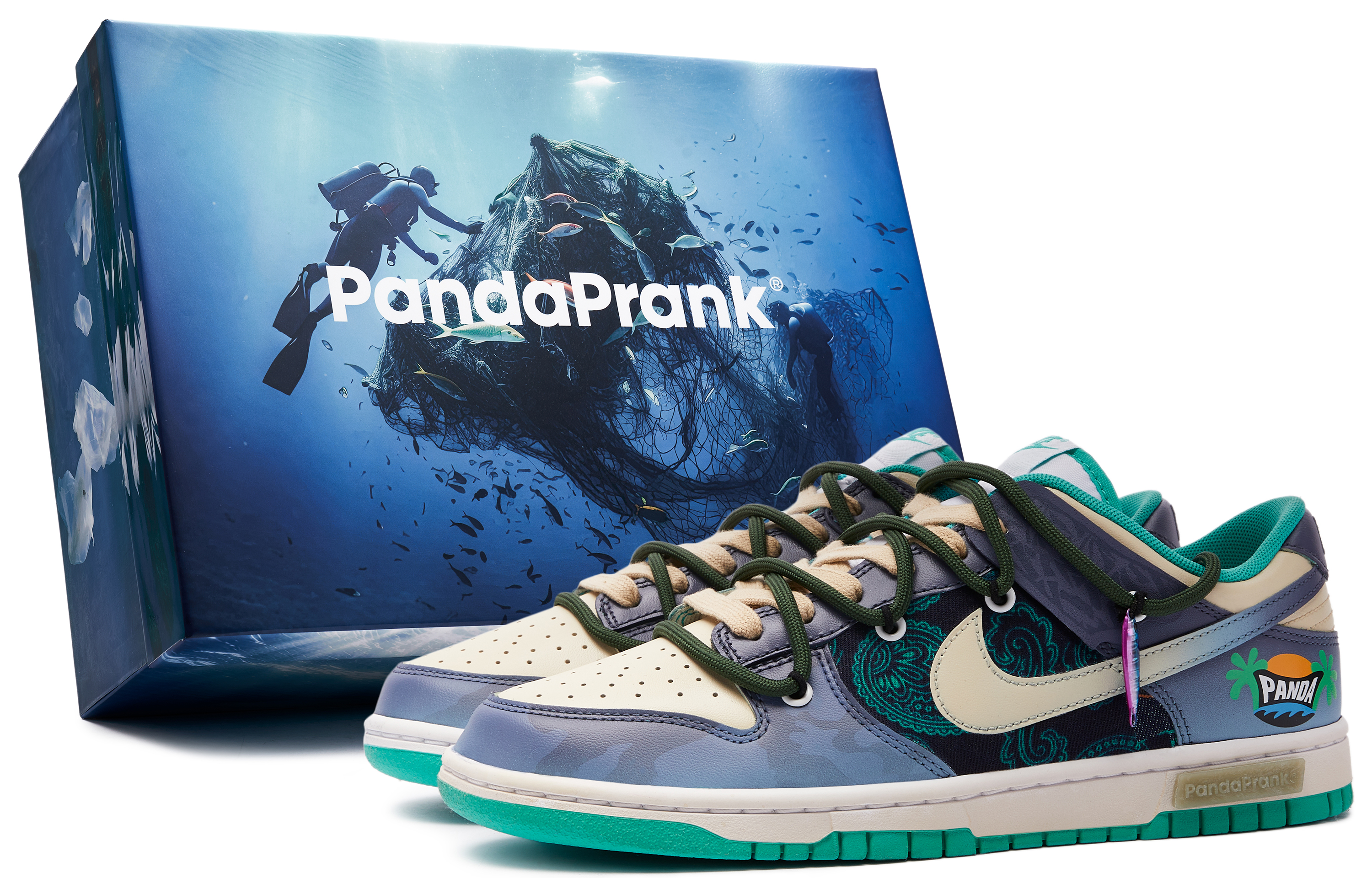 Buy [Custom Shoes] Nike Dunk Low 'Panda Prank Ocean Island Gradient ...