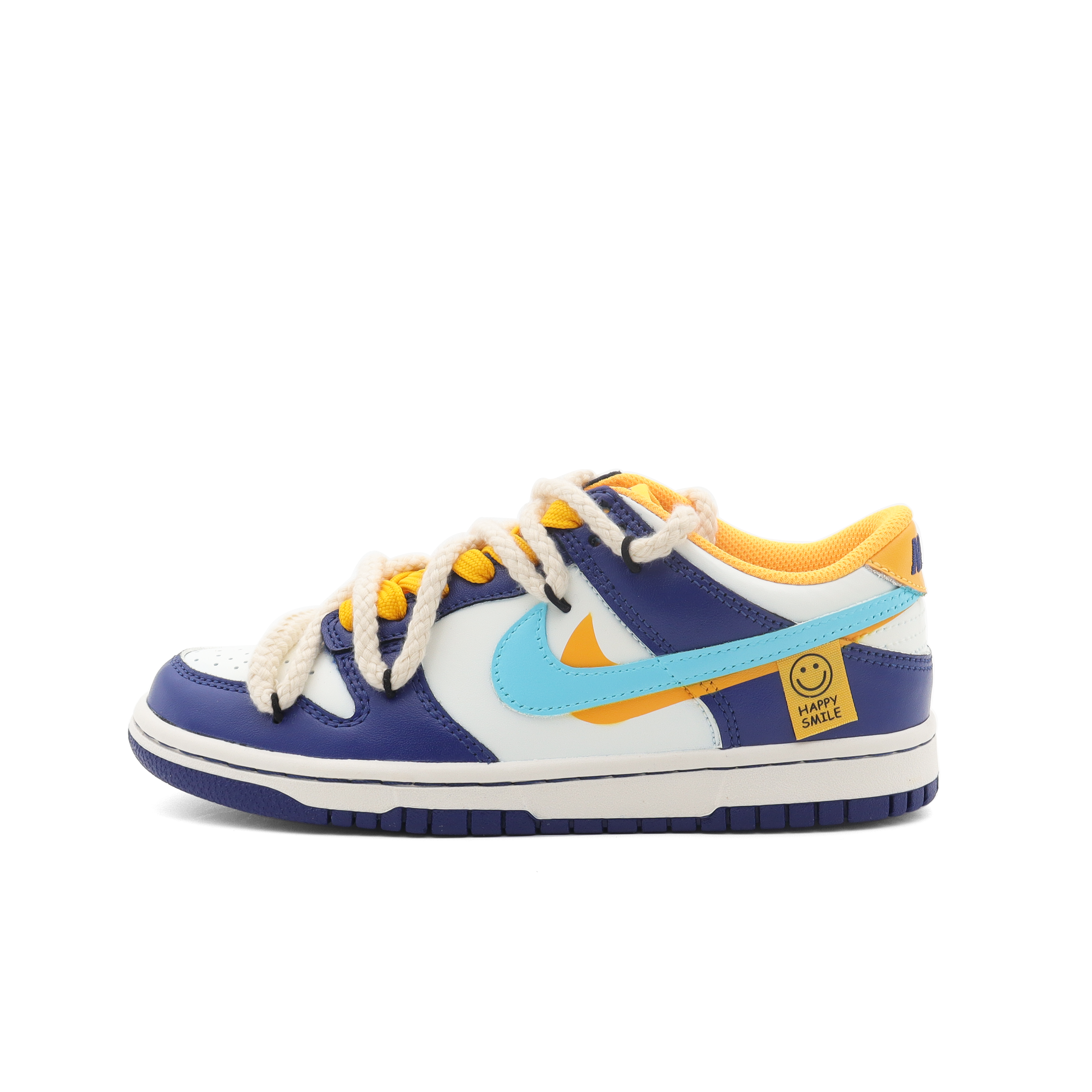 Buy [Custom Shoes] Nike Dunk Low 'Smiley Patch Blue-White' - Novelship