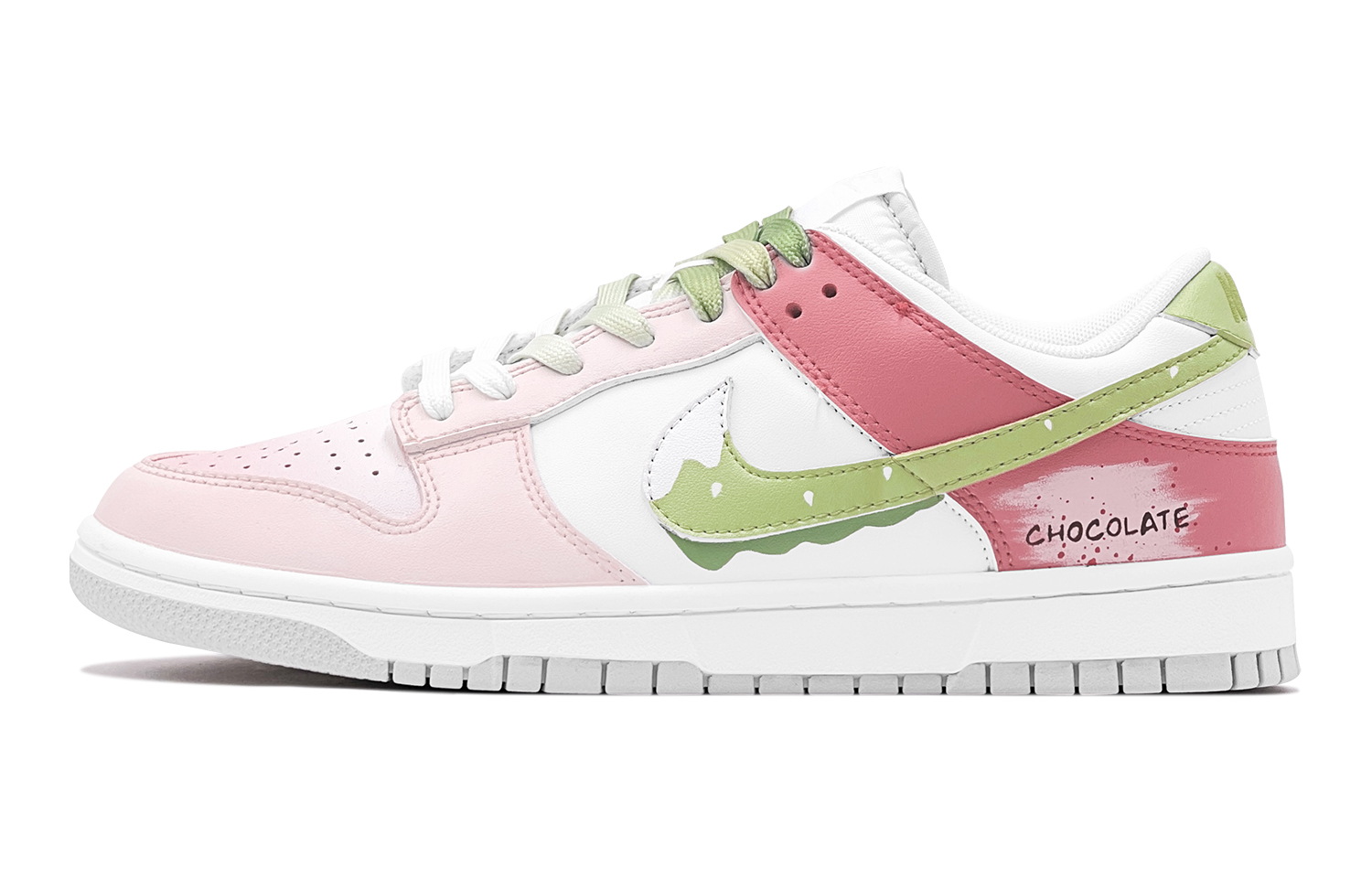 [Custom Shoes] Nike Dunk Low 'Strawberry Chocolate Cake' - Novelship