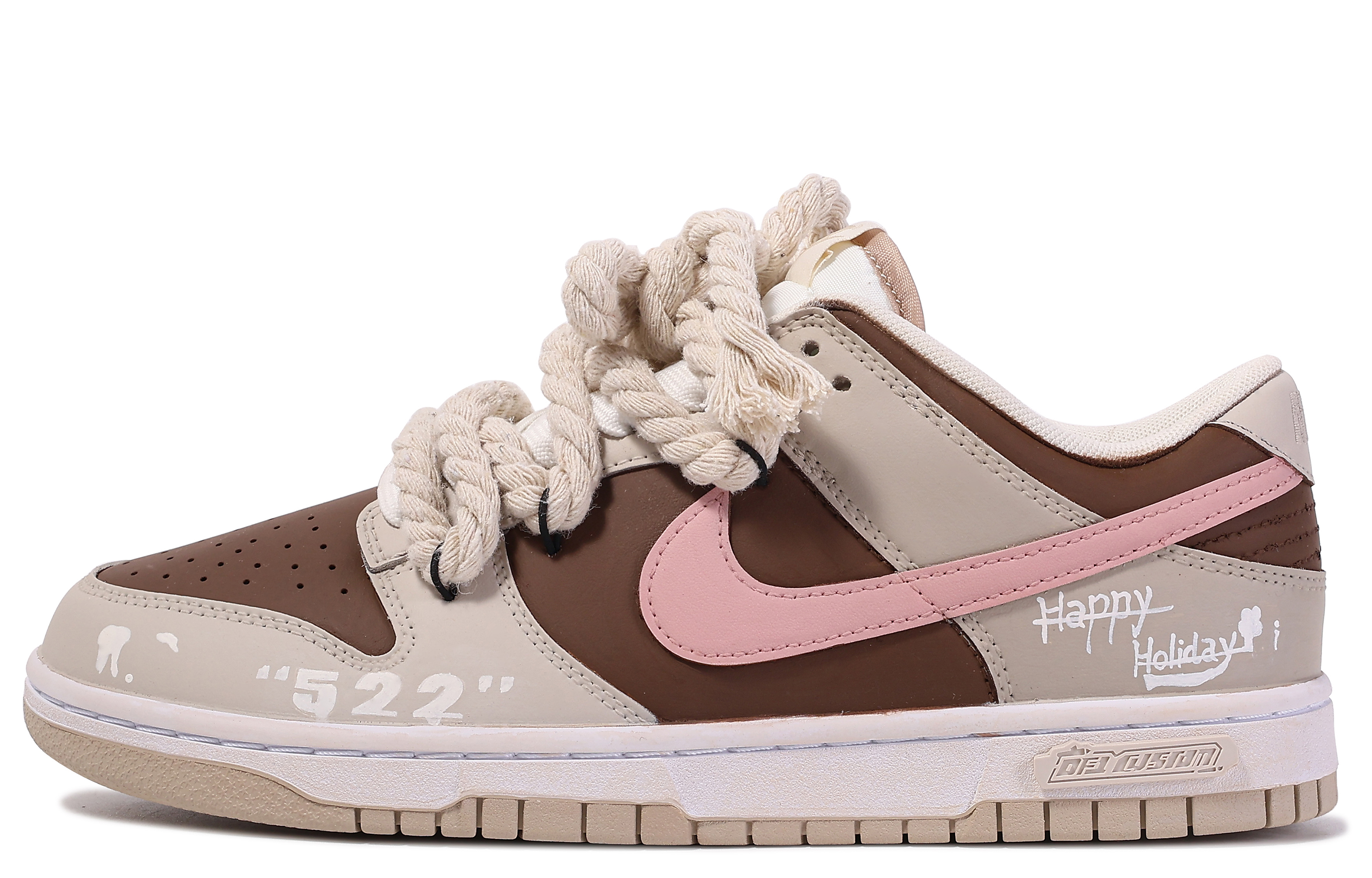 Buy [Custom Shoes] Nike Dunk Low 'Strawberry Cookie' - Novelship