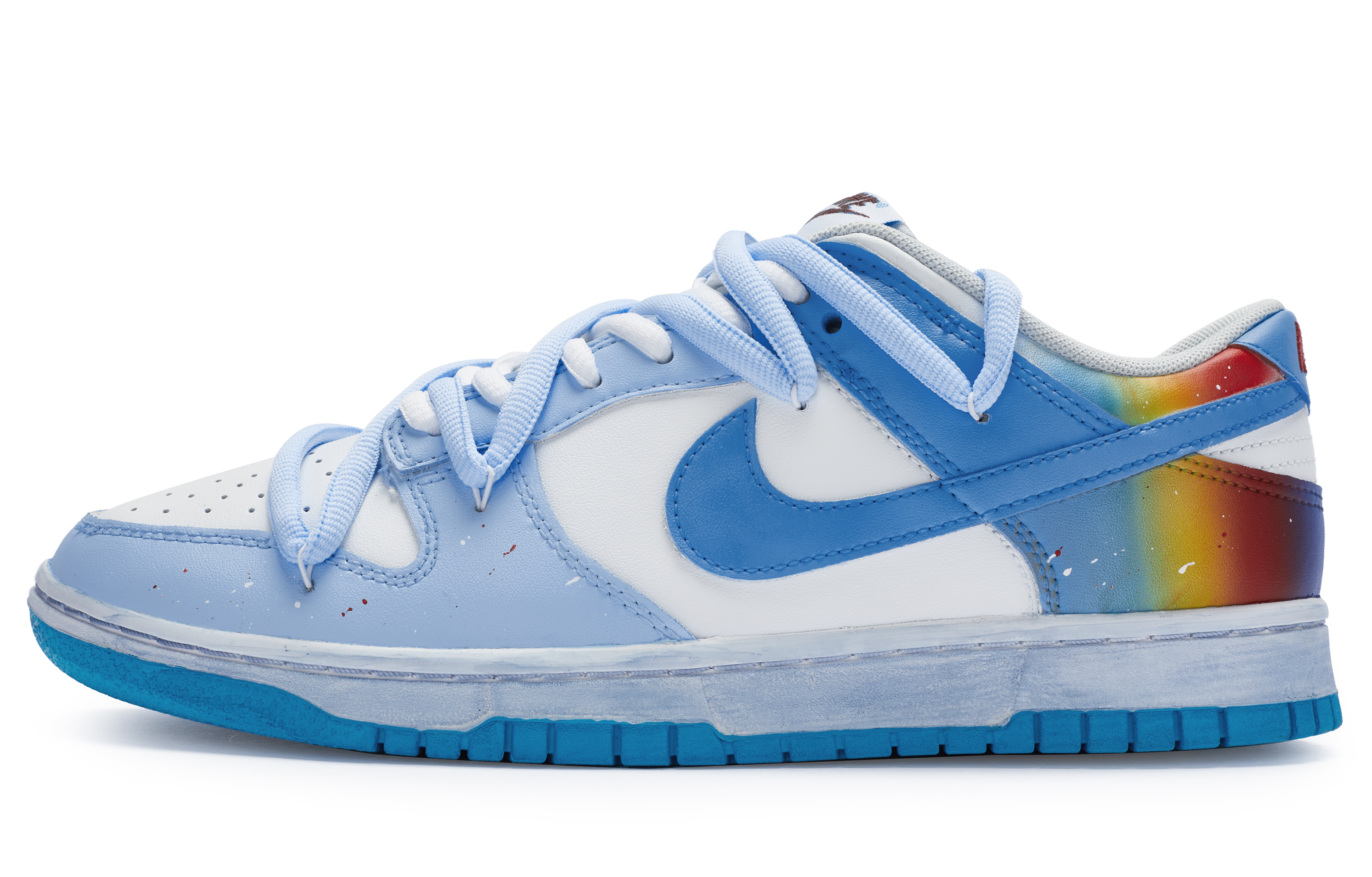 [Custom Shoes] Nike Dunk Low 'Sunny Rainbow White Blue Red' DV0831-001 ...