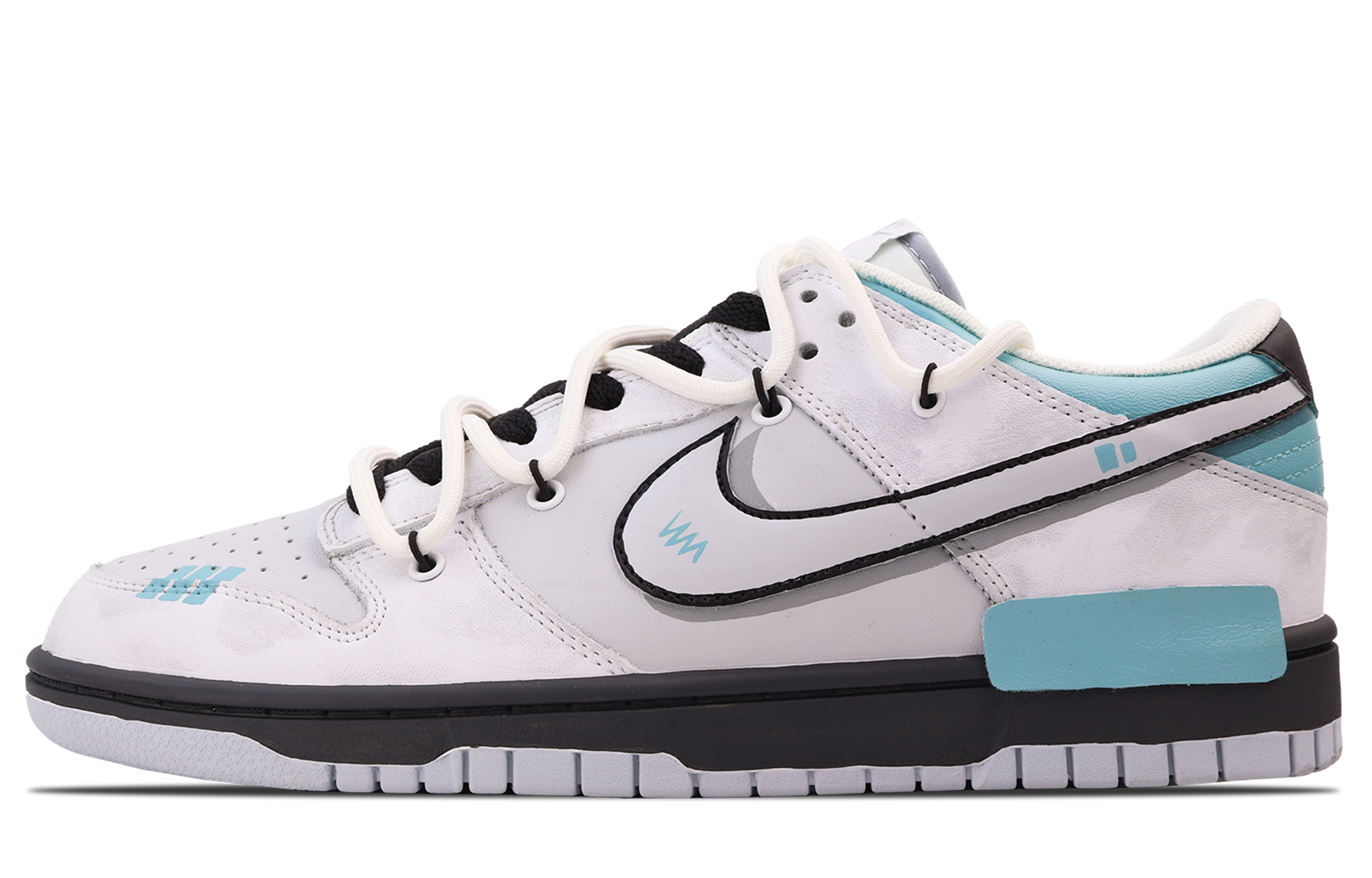 [Custom Shoes] Nike Dunk Low 'White Blue Preppy' - Novelship