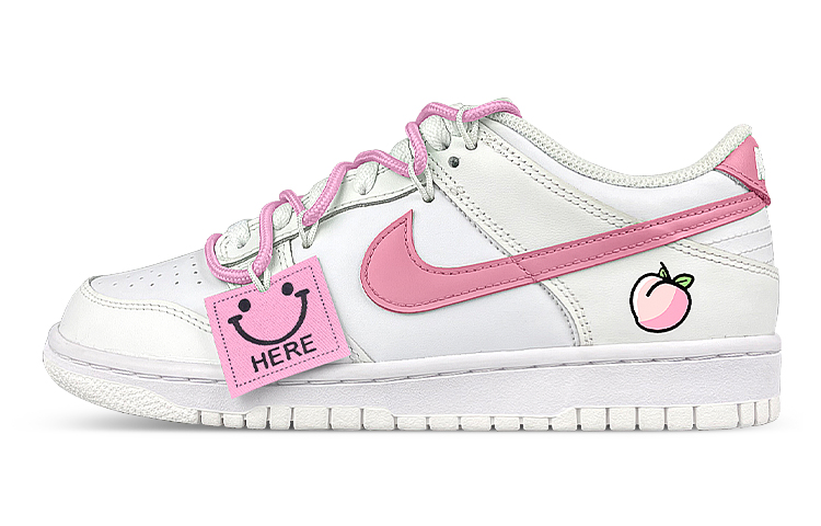 Buy [Custom Shoes] Nike Dunk Low 'White Peach Smiley' - Novelship