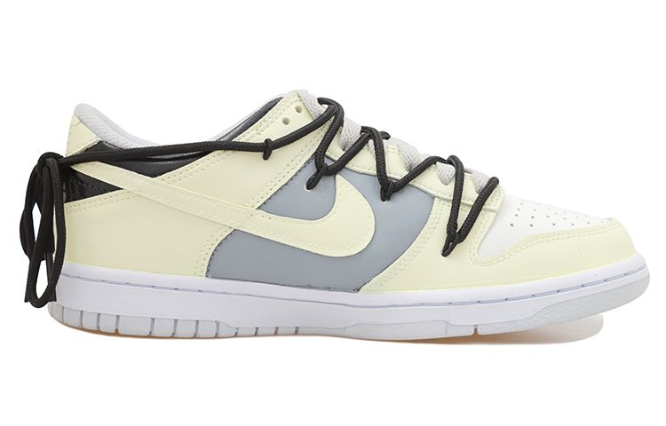 Buy [Custom Shoes] Nike Dunk Low 'Yellow Grey Black White Deconstructed' - Novelship