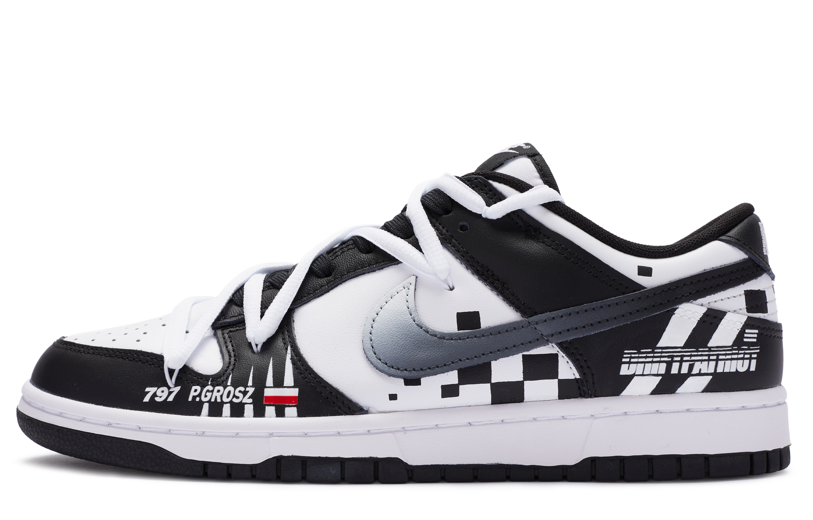 Buy [Custom Shoes] Nike Dunk Low Retro 'BIGNIU Racing Black-White ...