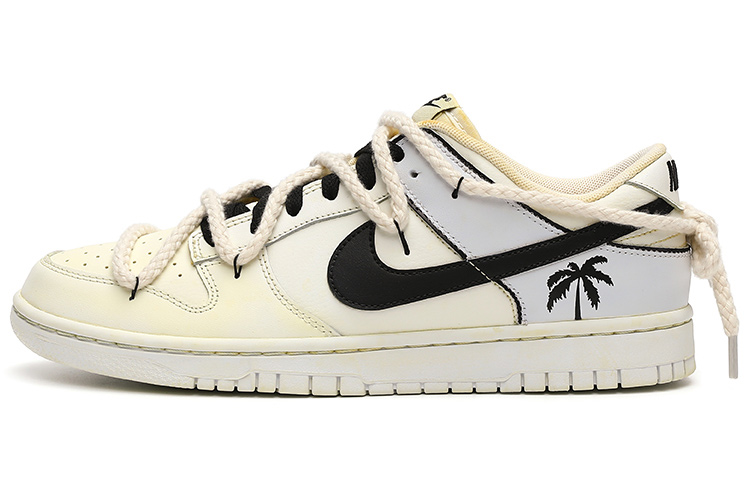 [Custom Shoes] Nike Dunk Low Retro 'Palm Tree Cream-Black-Grey' - Novelship