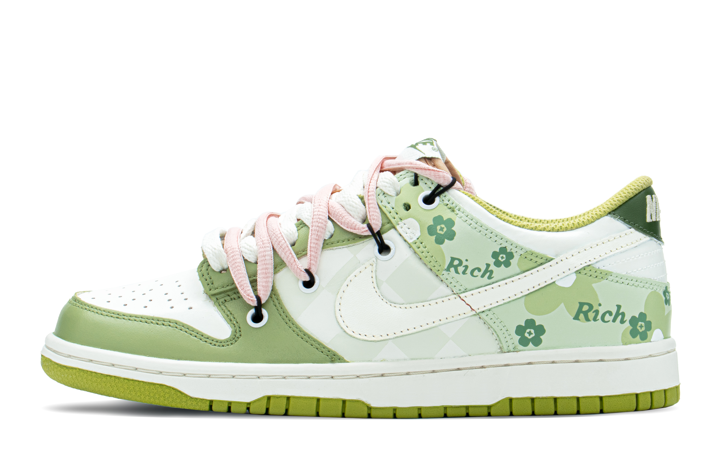 [Custom Shoes] Nike Dunk Low Special Box 'Green White Checkerboard ...