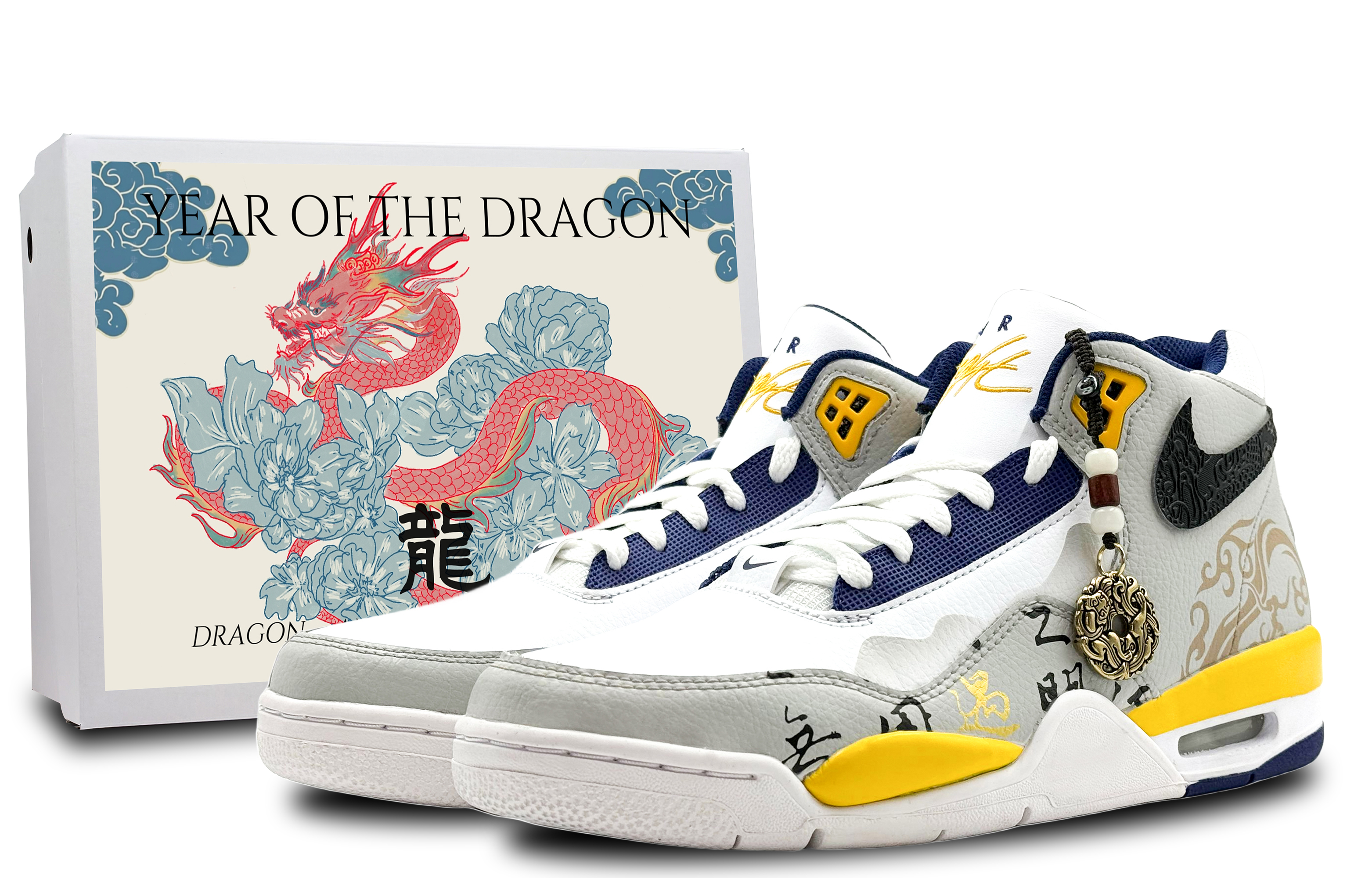 Buy [Custom Shoes] Nike Flight Legacy 'CNY Dragon Grey' - Novelship