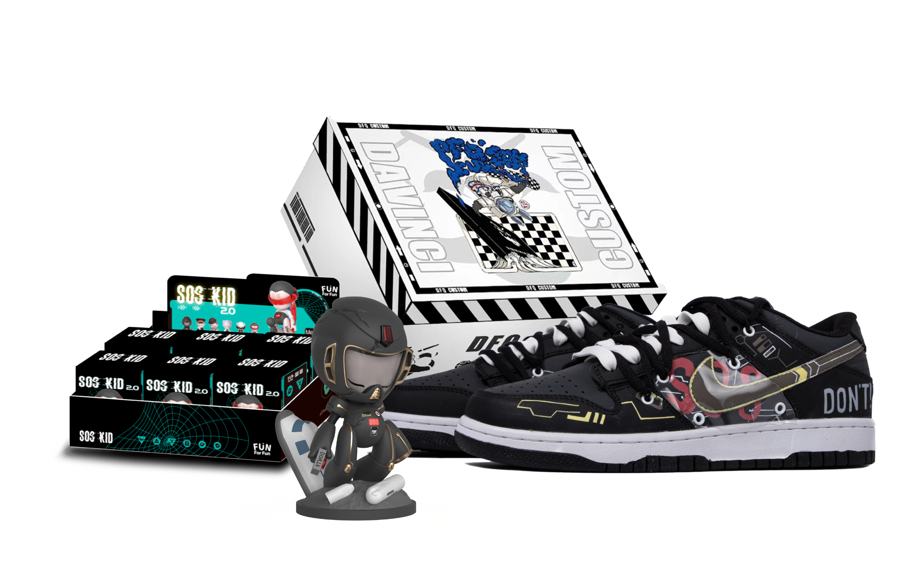 [Custom Shoes] Nike FUN FOR FUN x Dunk Low Retro 'Black Gold' - Novelship