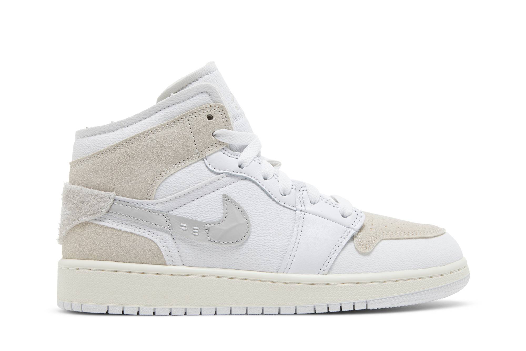 (Grade School) Air Jordan 1 Mid SE Craft 'Inside Out ‑ White Sail ...