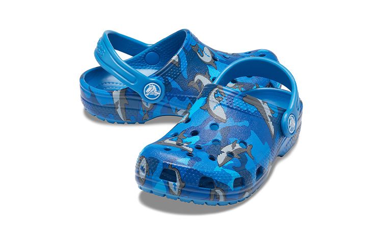 (Preschool) Crocs Classic Clog 'Shark Pattern Blue' 206147-4KI - 206147 ...