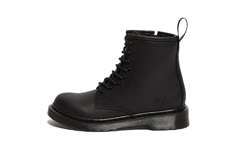 (Preschool) Dr. Martens Junior 1460 Serena 'Pure Black Zip' 26040001 ...