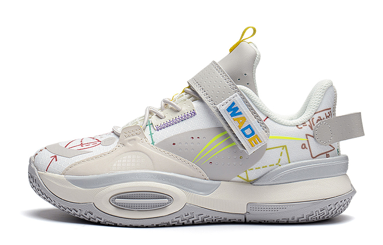 Buy (Preschool) Li-Ning Lifestyle Series 'Alphabet Pattern White Grey ...