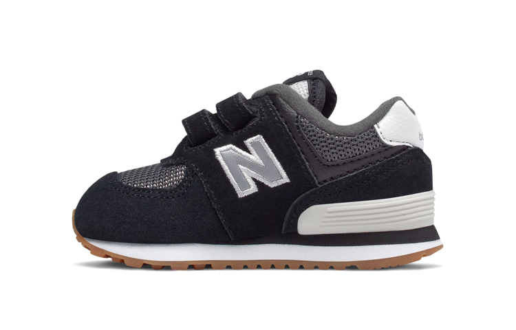 (Toddler) New Balance New BalanceHook and Loop 574 Black/ 'White ...