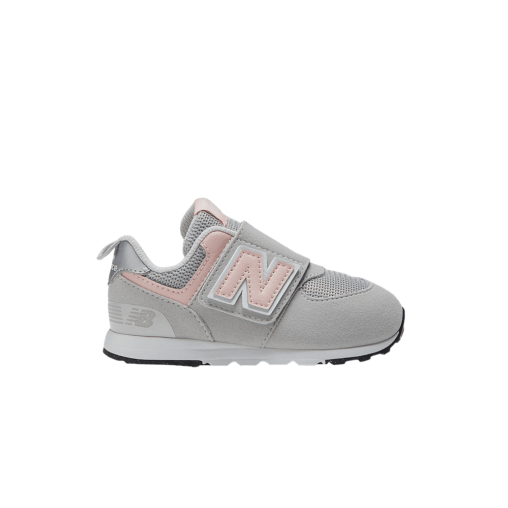 (Toddler) New Balance 574 New‑B Hook & Loop Wide 'Rain Cloud Pink Haze ...