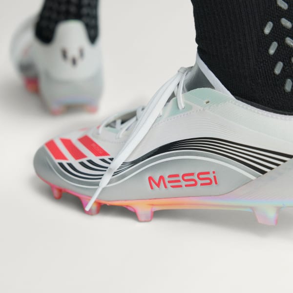 購買 Adidas F50 Messi Elite FG 足球鞋 雲白/亮紅/金屬銀 JP5593 - Novelship