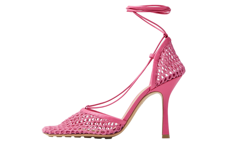 (Women) Bottega Veneta Mesh High Heels 'Rhododendron Pink ...