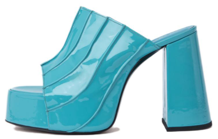 (Women) By Far Brad 'Blue Open-Toe Slide' 23SSBRAMAQP - 23SSBRAMAQP ...