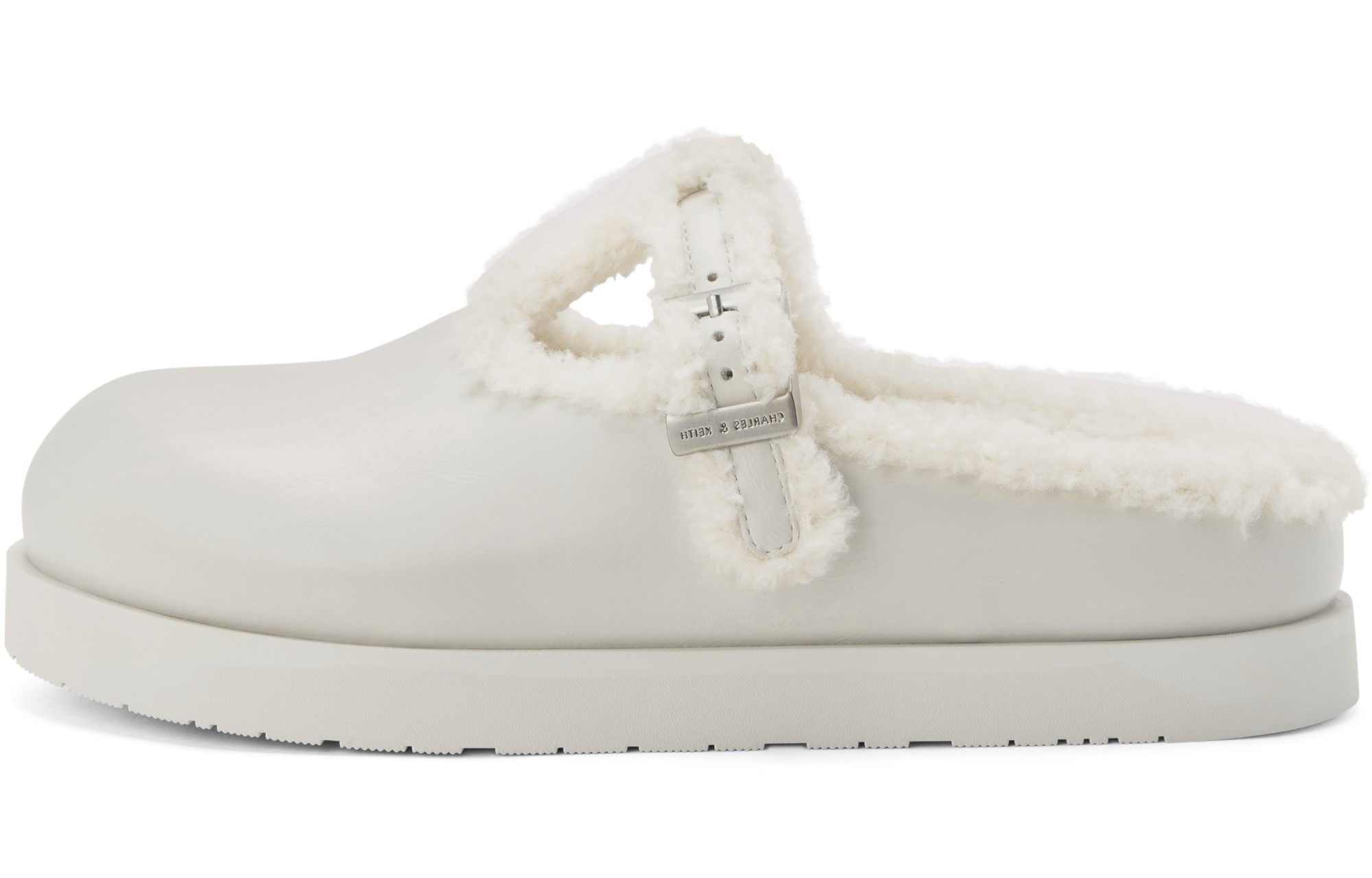 Buy (Women) CHARLES & KEITH Mule 'Faux Fur Round Toe' CK1-70381022 ...