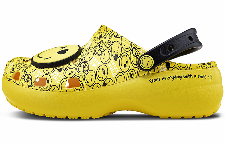 Buy (Women) Crocs X Smiley Classic Clog Thick Sole Smiling Face clouds ...