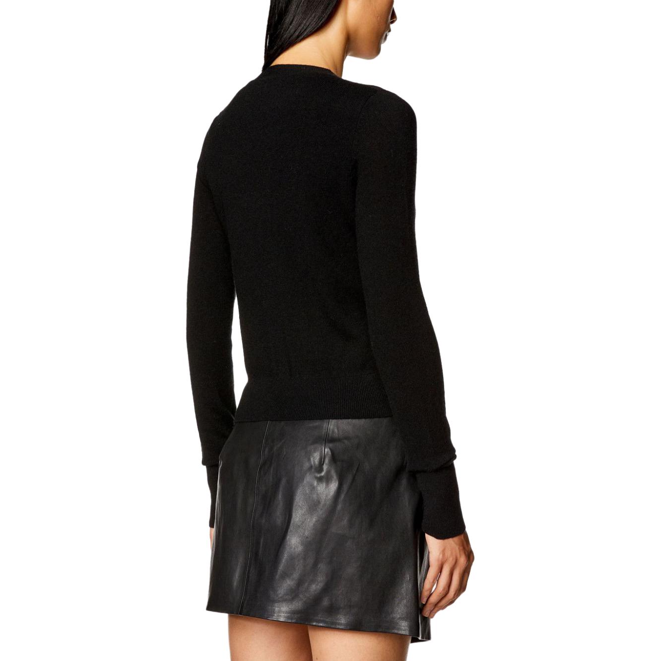 Comprar (Women) DIESEL FW23 Black V-Neck Button-Up Cardigan Sweater ...