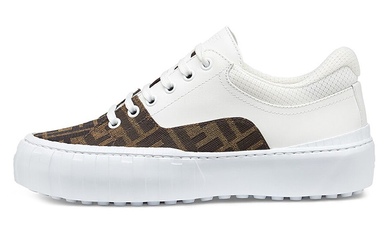 Buy (Women) Fendi Force Low 'White Brown Leather' 8E8109AF5CF1DV2 ...