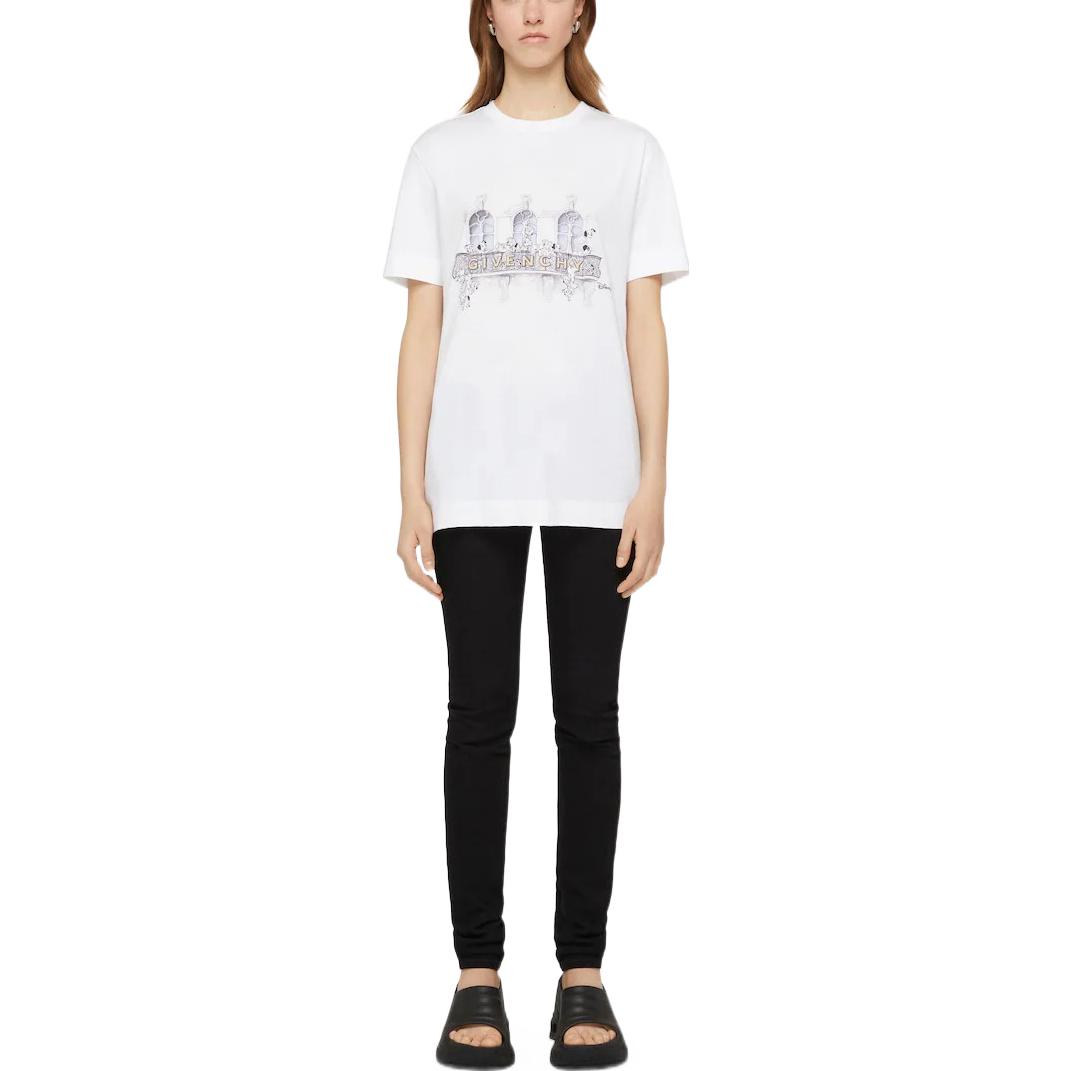 Comprar (Women) GIVENCHY FW22 White Dalmatian Logo Printed Oversized T ...