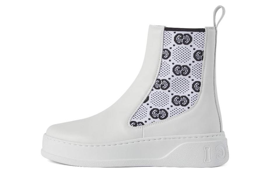 Buy (Women) Gucci Chelsea Boot 'Black White GG Elastic' 718718-AAA8L ...
