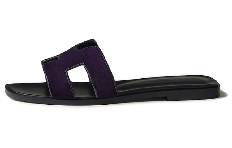 Buy (Women) HERMES Velvet 'Purple Slides' H232156Z-VL - Novelship