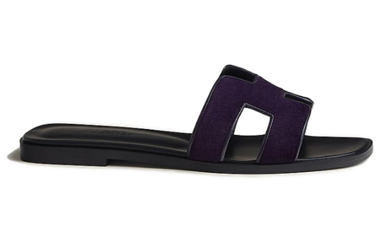 (Women) HERMES Velvet 'Purple Slides' H232156Z-VL - H232156Z-VL - Novelship