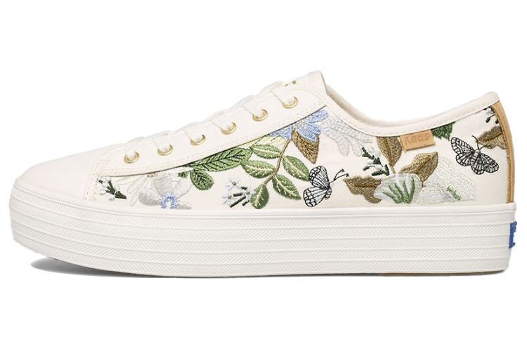 (Women) Keds Rifle Paper Co. x Triple Kick 'Blue Fields Embroidered ...