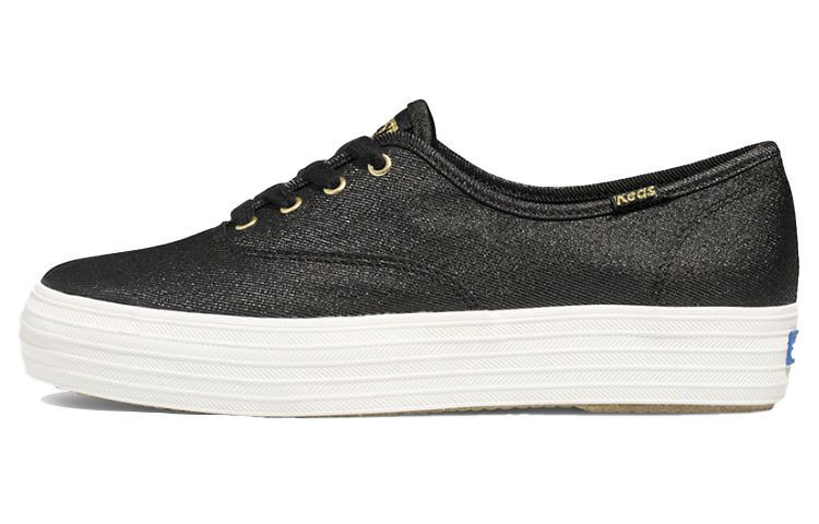 (Women) Keds Triple Metallic Twill 'Black White' WF64030 - WF64030 ...