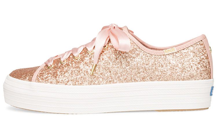 Buy (Women) Keds x Kate Spage New York Triple Kick 'Rose Gold Glitter ...