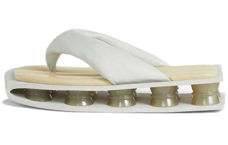 (Women) Kenzo Kenzori 'White Quilted Leather Slides' FB52MU030L51-93 ...