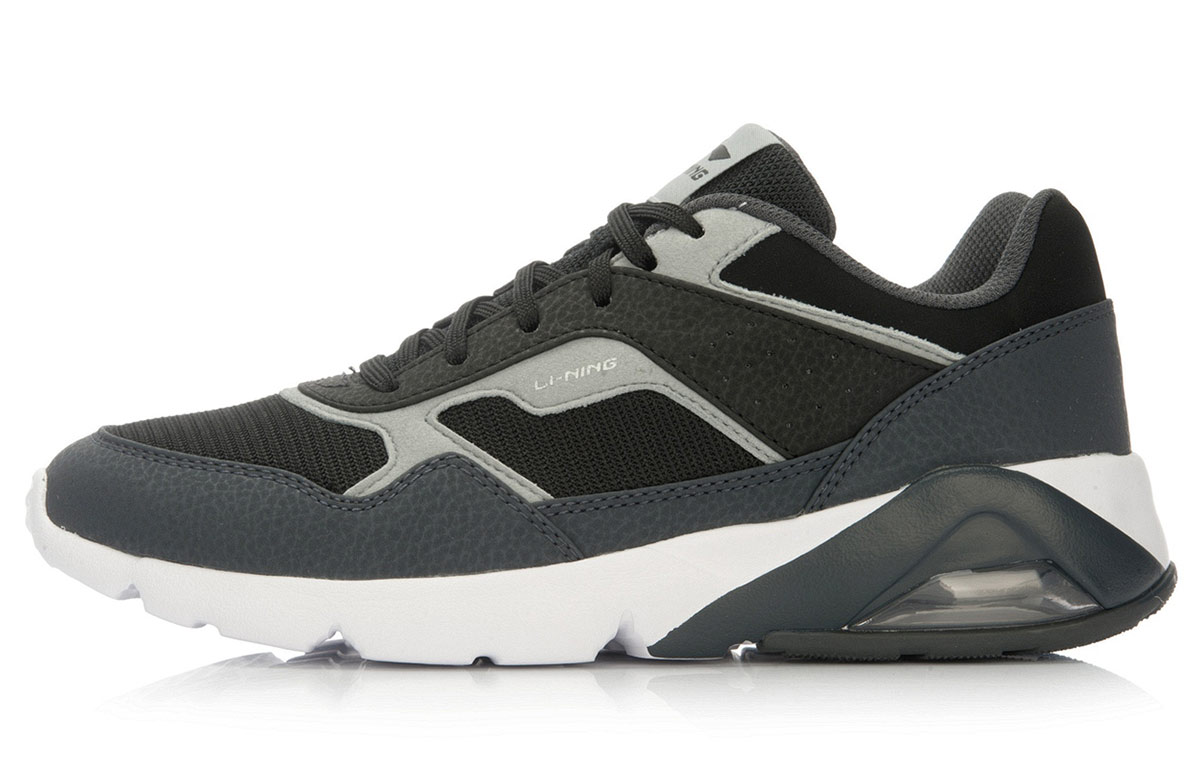 (Women) Li-Ning Half Palm Air Cushion Running Shoe 'Grey Black' ARCL046 ...